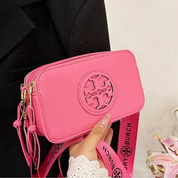 Bags | Hot Pink Letter T Crossbody Purse | Poshmark